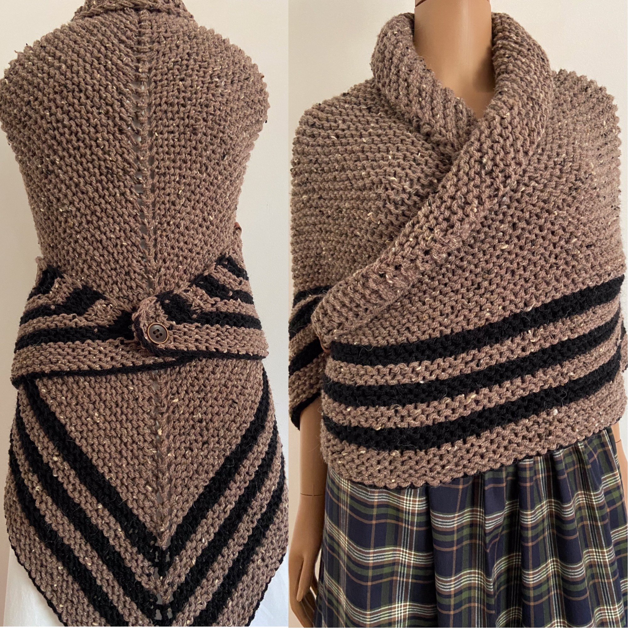 Outlander Claire shawl grey alpaca tweed triangle shawl knit shoulder ...