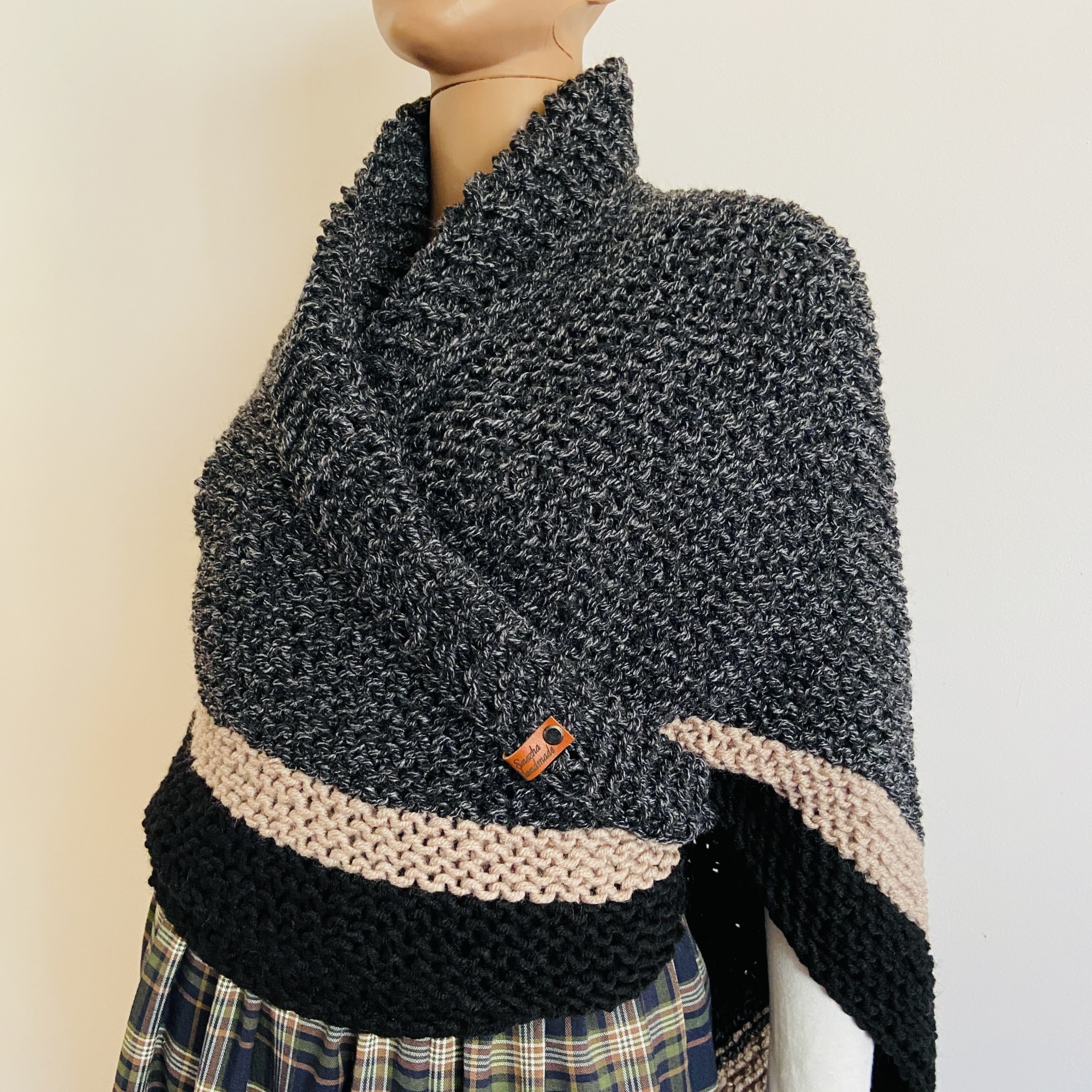 Outlander Claire cosplay shawl blue knit shoulder wrap petrol winter ...