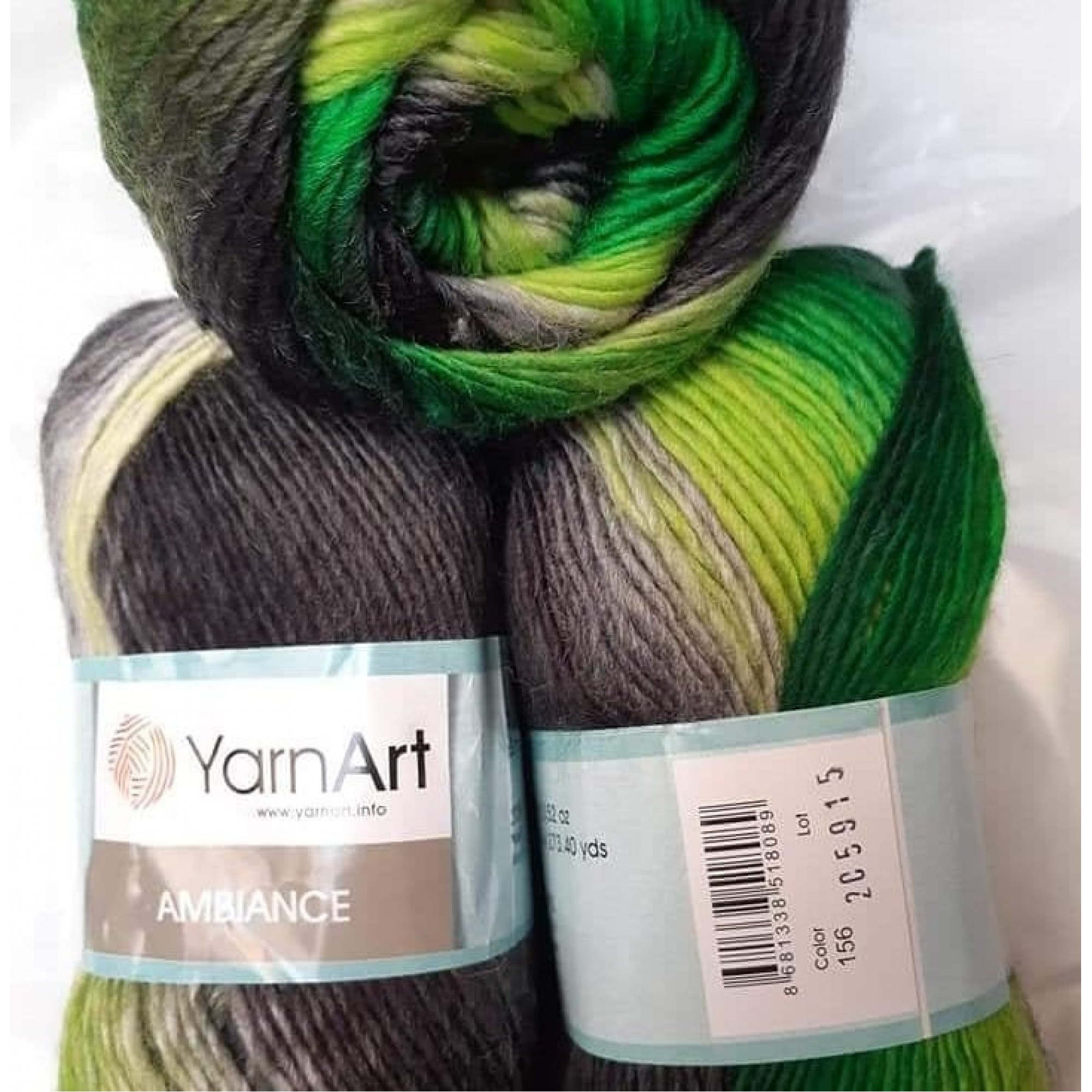 Rainbow Gradient Wool Yarn 100 g 250 meters YarnArt AMBIANCE Multicolor ...