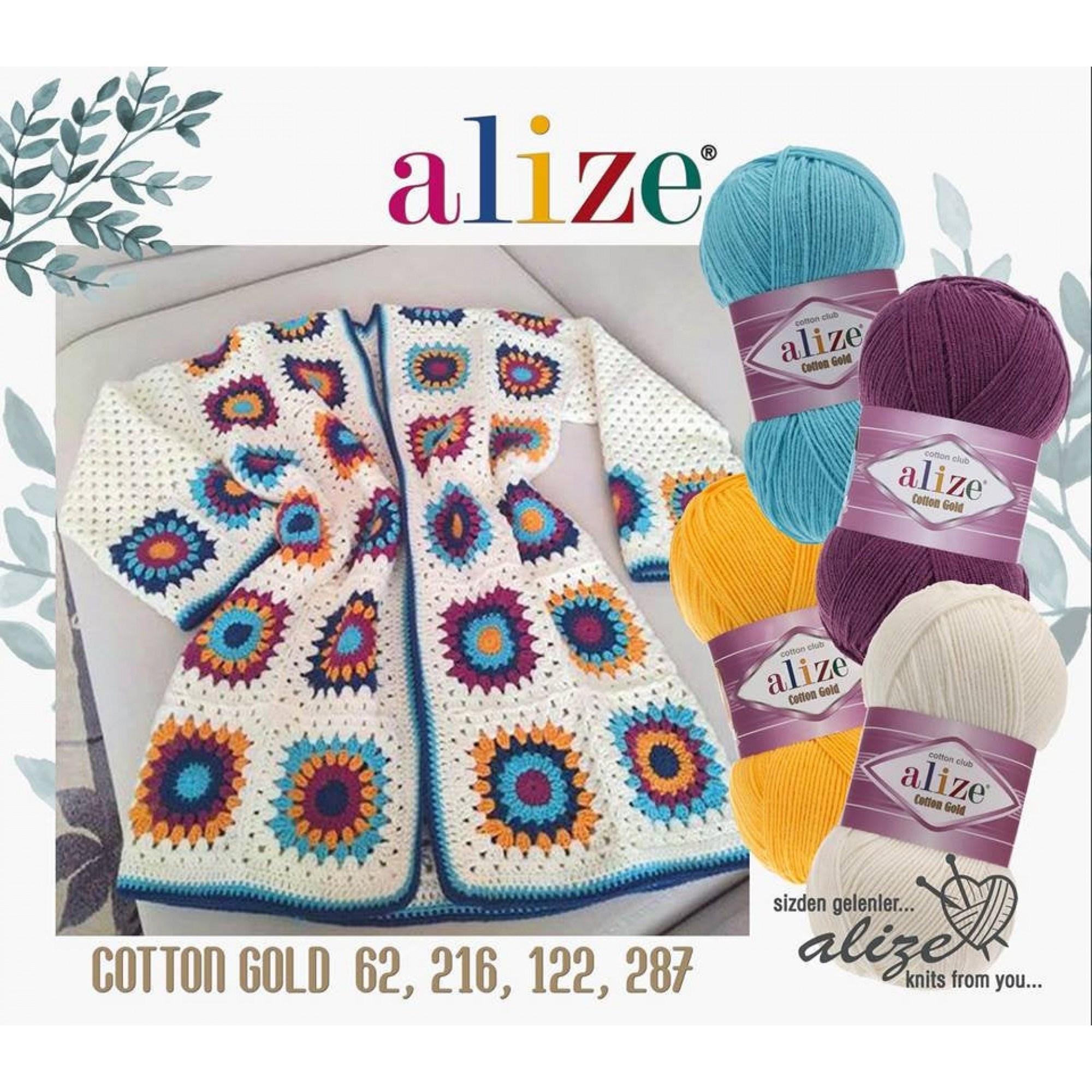COTTON GOLD Alize Crochet yarn doll pattern amigurumi Yarn for knitting ...