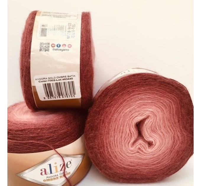 ANGORA GOLD OMBRE Batik Alize Yarn 150g - 825m Gradient Crochet Shawl ...