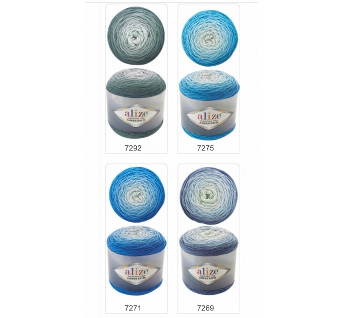 SUPERLANA MIDI OMBRE Batik Alize Yarn Wool Yarn Gradient Yarn Acrylic ...