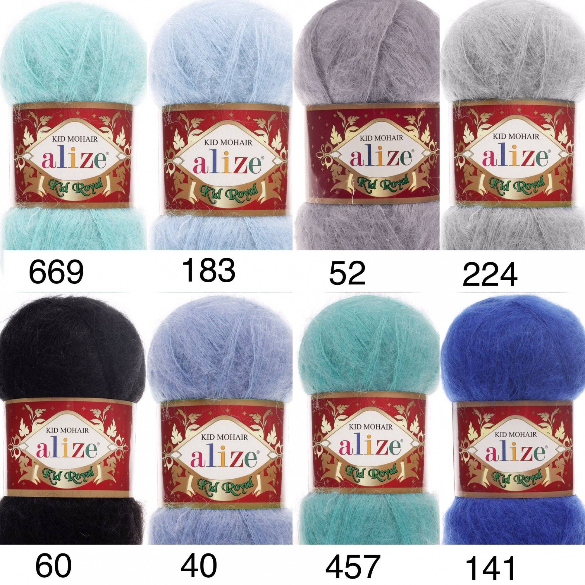 ALIZE KID ROYAL 50 Yarn Mohair Wool Yarn Knitting Sweater Cardigan Hat Poncho Scarf Blend Wool ...
