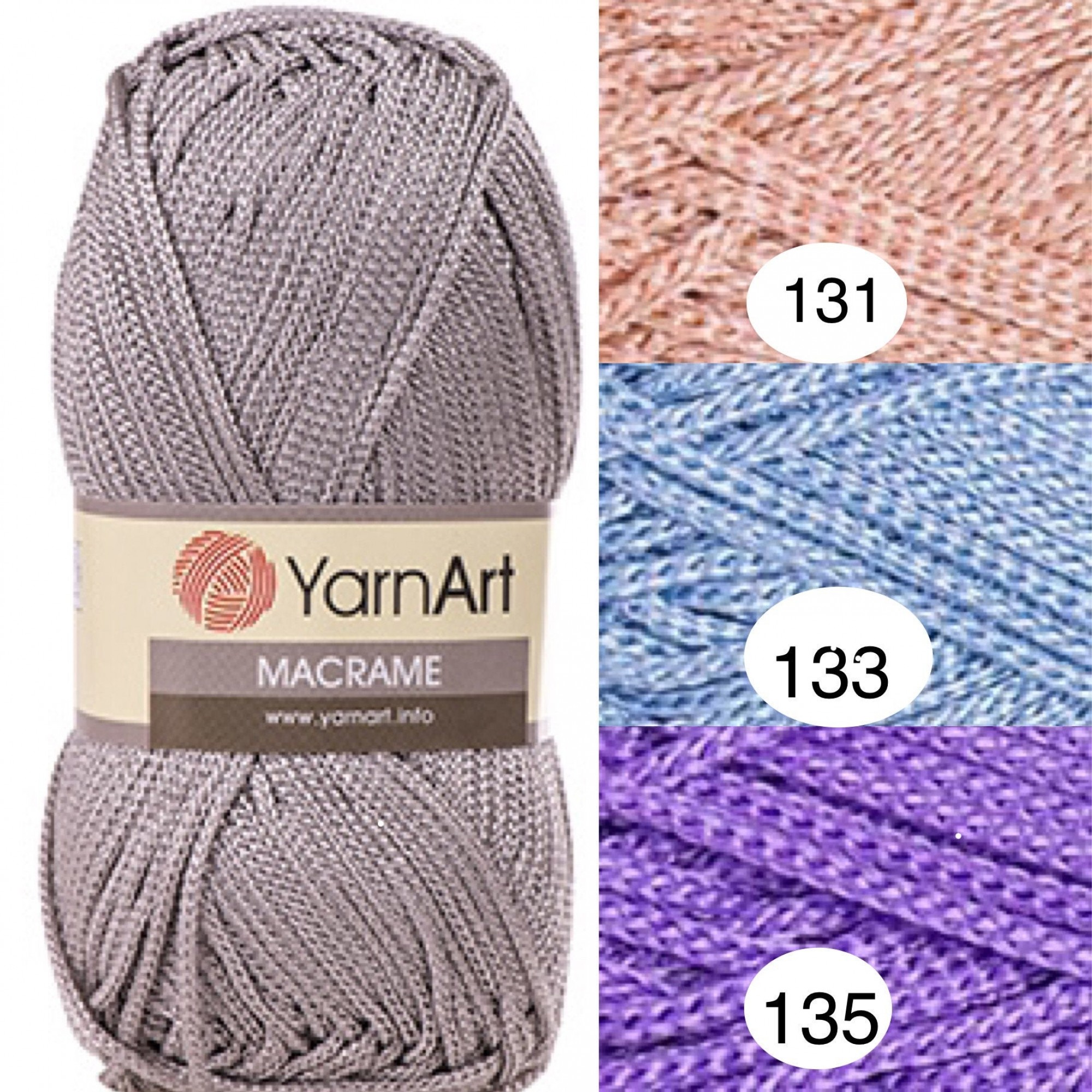 YarArt MACRAME Yarn, Cord Yarn, Macrame yarn, Crochet Rugs, Rug Yarn ...