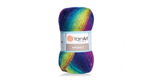 Rainbow Gradient Wool Yarn 100 g 250 meters YarnArt AMBIANCE Multicolor ...
